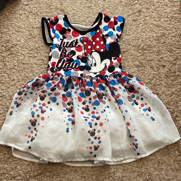 Disney | Dresses | Disney Minnie Mouse White Polkadot Dress | Poshmark